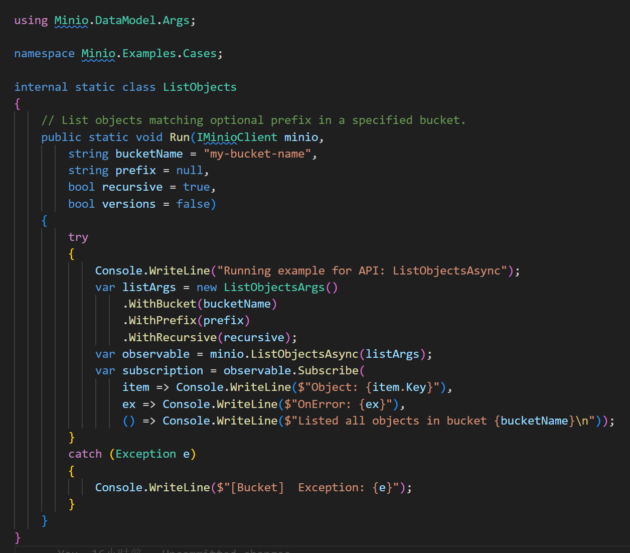 Minio Csharp Net 客户端调用listobjectsasync获取对象列表或key时的小坑 小瑞blog 轻言轻愿