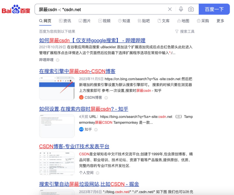 从搜索中过滤掉恶心的csdn - 小瑞Blog-轻言轻愿